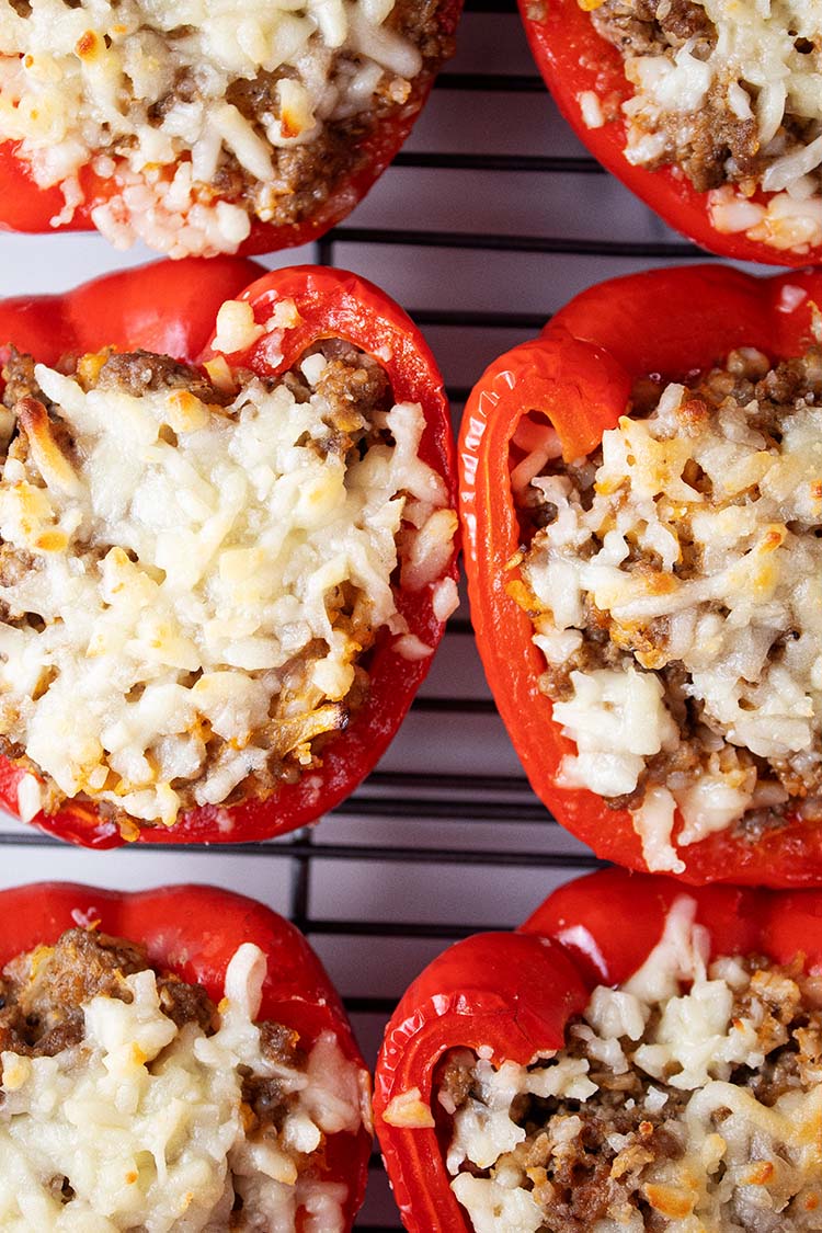 Stuffed Peppers with Cauliflower Rice - Filling and Fabulous